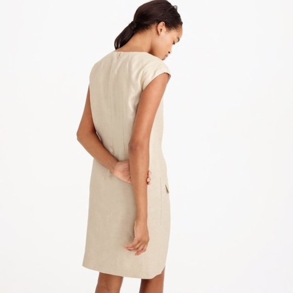 J. Crew | Dresses | J Crew Metallic Linen Dress | Poshmark
